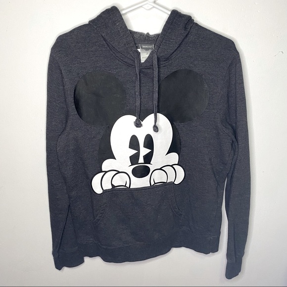 Disney | Sweaters | Disney Mickey Mouse Grey Hoddie | Poshmark